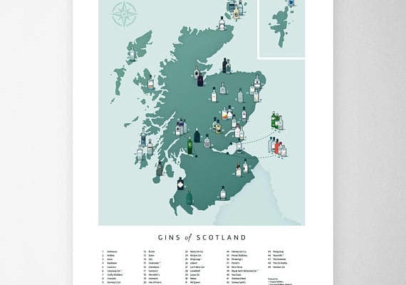 Amazing new gin map reveals Scotland's top gins - Scotsman Food and Drink