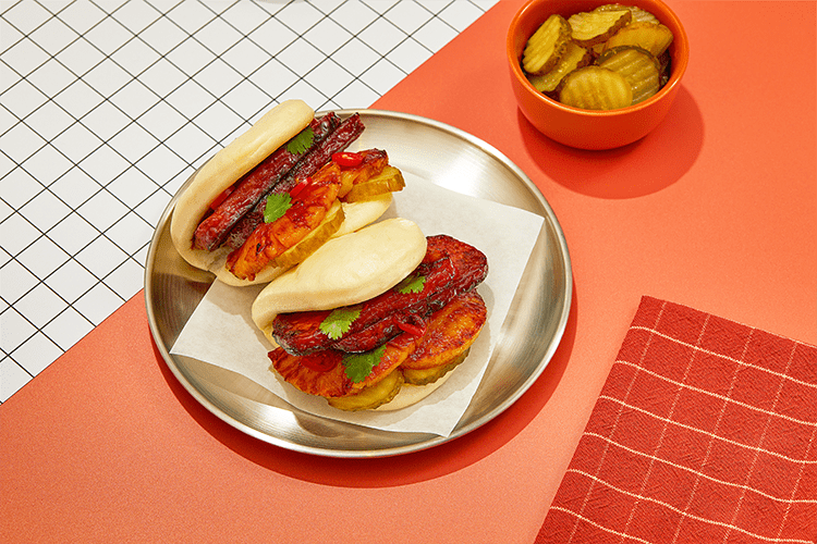 Julie Lin's honey and soy glazed spam Bao Buns with pineapple and ...